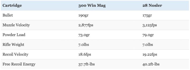 28 Nosler vs 300 Win Mag Review & Comparison